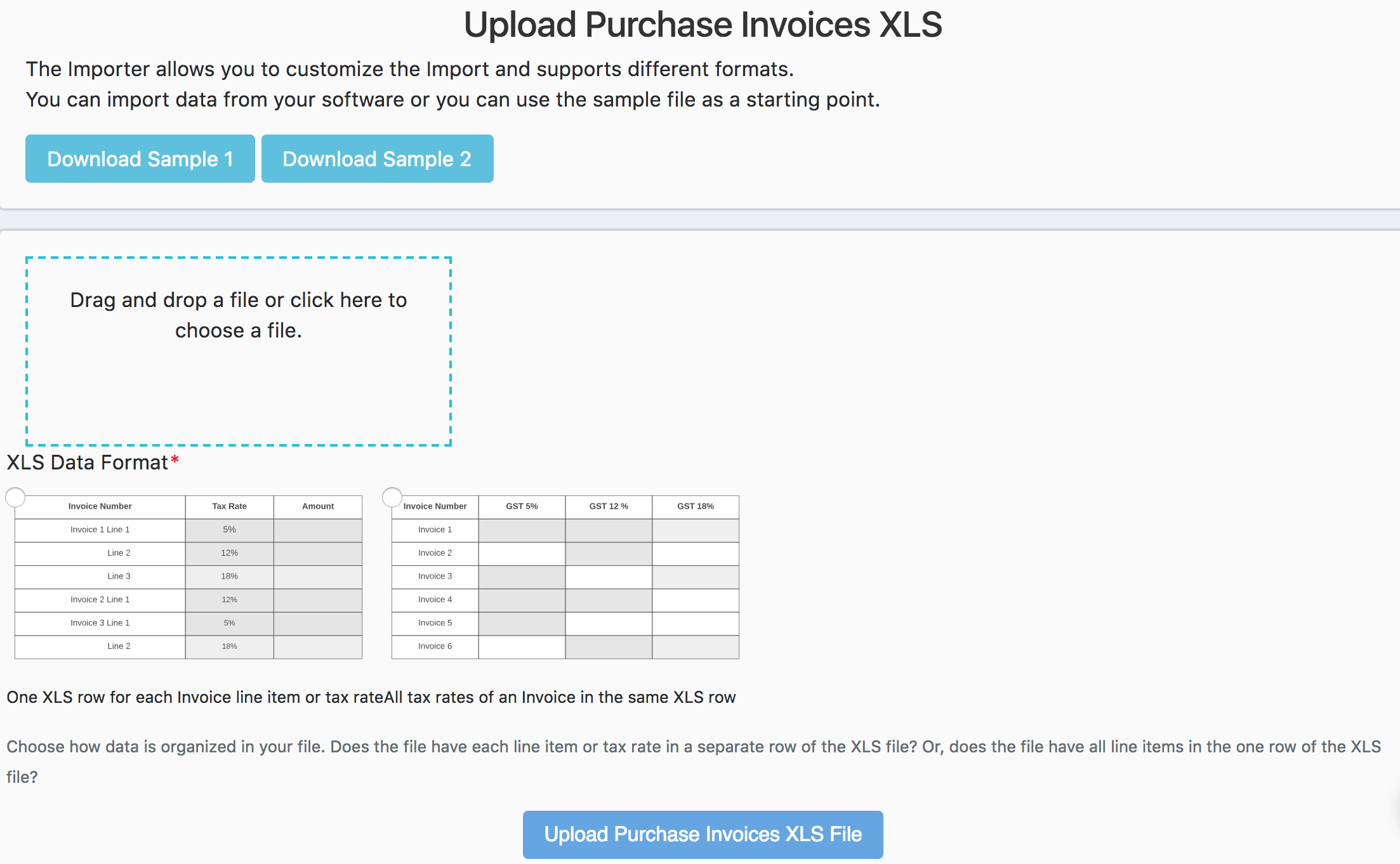 Bulk Upload Purchase Invoices through Excel