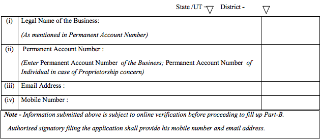 Form GST REG-01